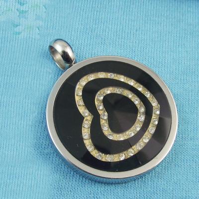 China Fashion High Quality Fashion Stainless Steel Round Shapped Necklace Pendant LPR367-1 for sale