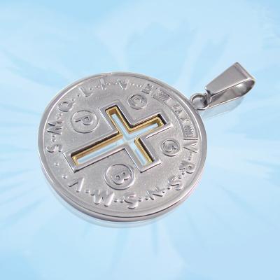 China Fashion High Quality Fashion Stainless Steel Round Shapped Necklace Pendant LPR373 for sale