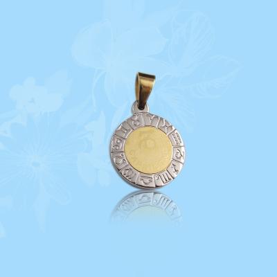 China Fashion High Quality Fashion Stainless Steel Round Shapped Necklace Pendant LPR377 for sale