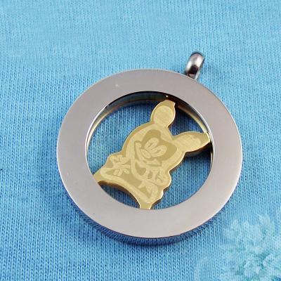 China Fashion High Quality Fashion Stainless Steel Round Shapped Necklace Pendant LPR371 for sale