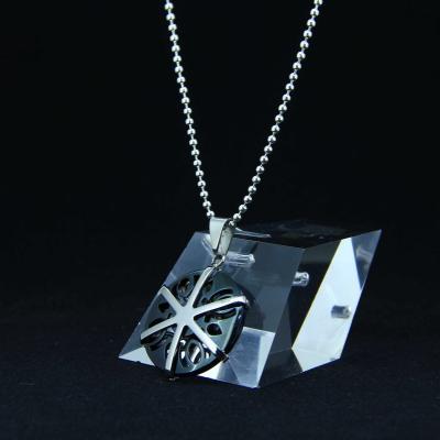 China Fashion High Quality Fashion Stainless Steel Round Shapped Necklace Pendant LPR67 for sale