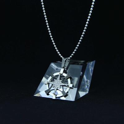 China Fashion High Quality Fashion Stainless Steel Round Shapped Necklace Pendant LPR72 for sale