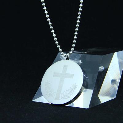 China Fashion High Quality Fashion Stainless Steel Round Shapped Necklace Pendant LPR334 for sale