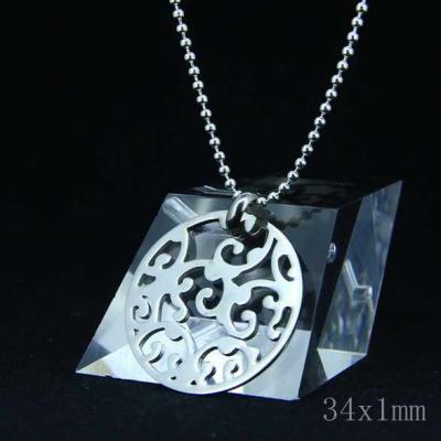 China Fashion High Quality Fashion Stainless Steel Round Shapped Necklace Pendant LPR06 for sale