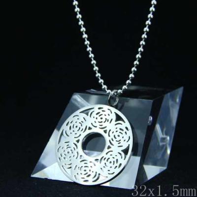 China Fashion High Quality Fashion Stainless Steel Round Shapped Necklace Pendant LPR04 for sale