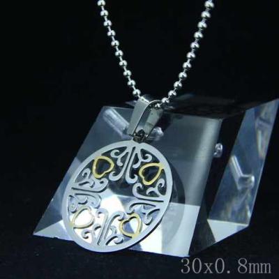 China Fashion High Quality Fashion Stainless Steel Round Shapped Necklace Pendant LPR11 for sale