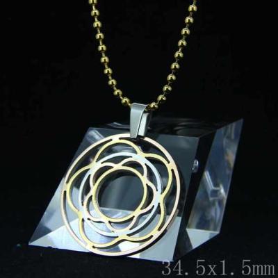 China Fashion High Quality Fashion Stainless Steel Round Shapped Necklace Pendant LPR07 for sale
