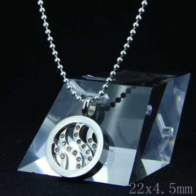 China Fashion High Quality Fashion Stainless Steel Round Shapped Necklace Pendant LPR08 for sale
