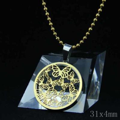 China Fashion High Quality Fashion Stainless Steel Round Shapped Necklace Pendant LPR09 for sale