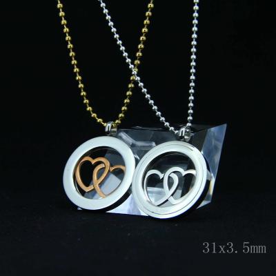 China Fashion High Quality Fashion Stainless Steel Round Shapped Necklace Pendant LPR35 for sale