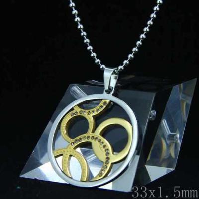 China Fashion High Quality Fashion Stainless Steel Round Shapped Necklace Pendant LPR15 for sale