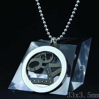 China Fashion High Quality Fashion Stainless Steel Round Shapped Necklace Pendant LPR16 for sale