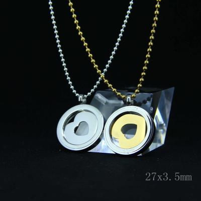China Fashion High Quality Fashion Stainless Steel Round Shapped Necklace Pendant LPR34 for sale