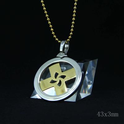 China Fashion High Quality Fashion Stainless Steel Round Shapped Necklace Pendant LPR39 for sale