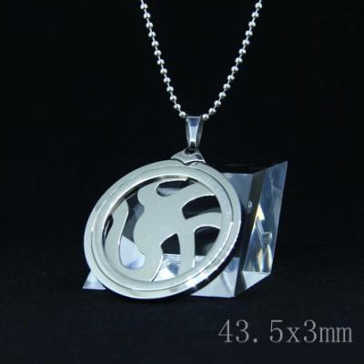 China Fashion High Quality Fashion Stainless Steel Round Shapped Necklace Pendant LPR42 for sale
