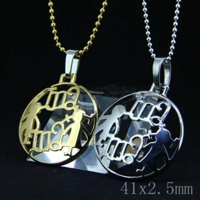 China Fashion High Quality Fashion Stainless Steel Round Shapped Necklace Pendant LPR47 for sale