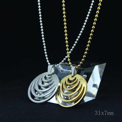 China Fashion High Quality Fashion Stainless Steel Round Shapped Necklace Pendant LPR49 for sale