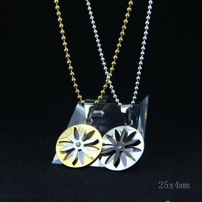China Fashion High Quality Fashion Stainless Steel Round Shapped Necklace Pendant LPR58 for sale
