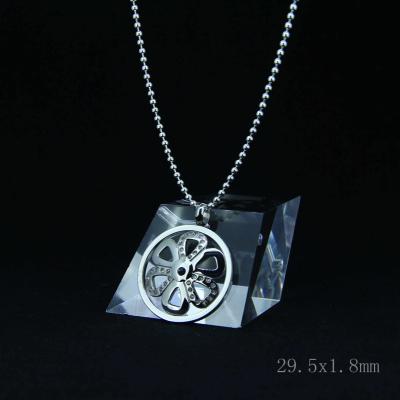 China Fashion High Quality Fashion Stainless Steel Round Shapped Necklace Pendant LPR59 for sale