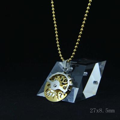 China Fashion High Quality Fashion Stainless Steel Round Shapped Necklace Pendant LPR66 for sale