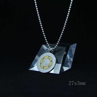 China Fashion High Quality Fashion Stainless Steel Round Shapped Necklace Pendant LPR170 for sale