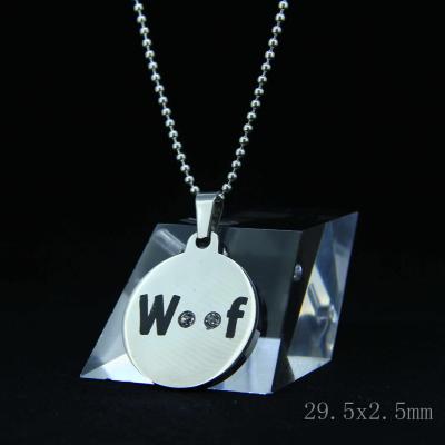 China Fashion High Quality Fashion Stainless Steel Round Shapped Necklace Pendant LPR167 for sale