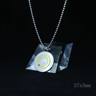 China Fashion High Quality Fashion Stainless Steel Round Shapped Necklace Pendant LPR169 for sale
