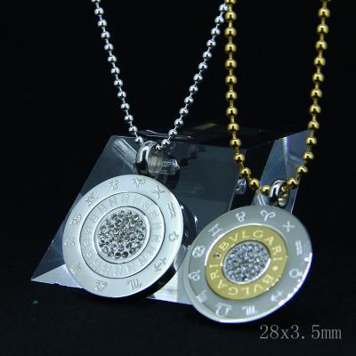 China Fashion High Quality Fashion Stainless Steel Round Shapped Necklace Pendant LPR175 for sale