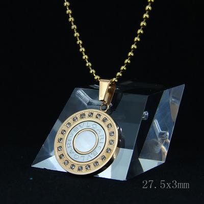 China Fashion High Quality Fashion Stainless Steel Round Shapped Necklace Pendant LPR174 for sale