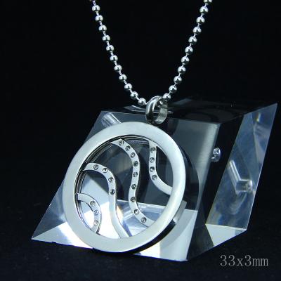China Fashion High Quality Fashion Stainless Steel Round Shapped Necklace Pendant LPR18 for sale