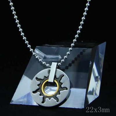 China Fashion High Quality Fashion Stainless Steel Round Shapped Necklace Pendant LPR163 for sale