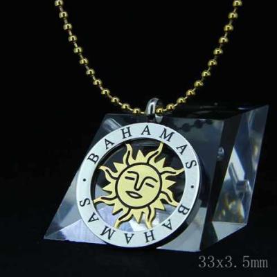 China Fashion High Quality Fashion Stainless Steel Round Shapped Necklace Pendant LPR150 for sale