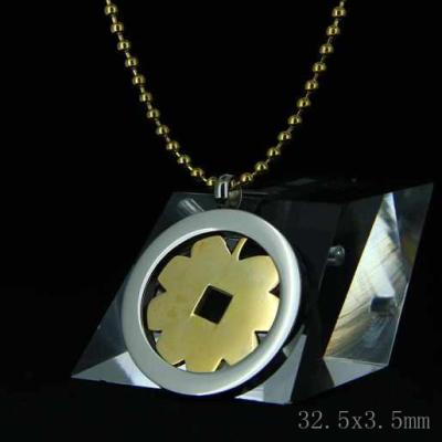 China Fashion High Quality Fashion Stainless Steel Round Shapped Necklace Pendant LPR154 for sale