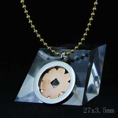 China Fashion High Quality Fashion Stainless Steel Round Shapped Necklace Pendant LPR151 for sale
