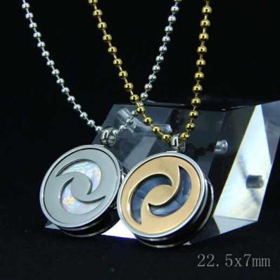 China Fashion High Quality Fashion Stainless Steel Round Shapped Necklace Pendant LPR145 for sale