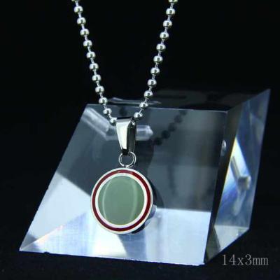 China Fashion High Quality Fashion Stainless Steel Round Shapped Necklace Pendant LPR121 for sale