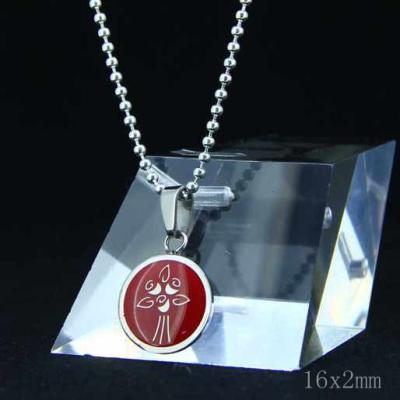 China Fashion High Quality Fashion Stainless Steel Round Shapped Necklace Pendant LPR127 for sale