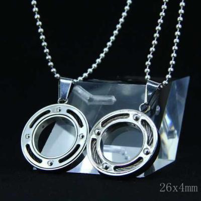 China Fashion High Quality Fashion Stainless Steel Round Shapped Necklace Pendant LPR118 for sale