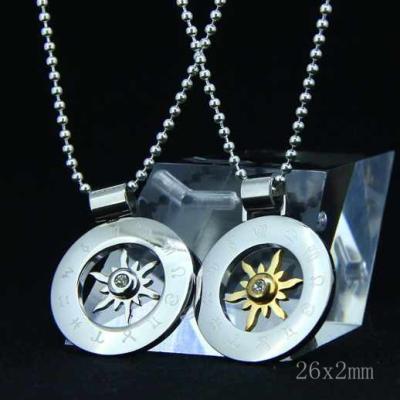China Fashion High Quality Fashion Stainless Steel Round Shapped Necklace Pendant LPR116 for sale