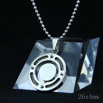 China Fashion High Quality Fashion Stainless Steel Round Shapped Necklace Pendant LPR115 for sale