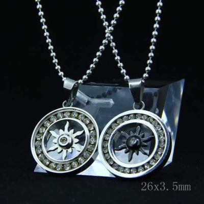 China Fashion High Quality Fashion Stainless Steel Round Shapped Necklace Pendant LPR114 for sale