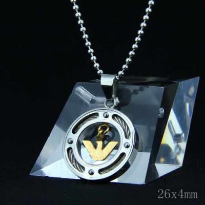 China Fashion High Quality Fashion Stainless Steel Round Shapped Necklace Pendant LPR113 for sale