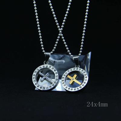 China Fashion High Quality Fashion Stainless Steel Round Shapped Necklace Pendant LPR92 for sale