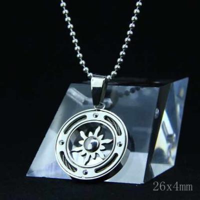 China Fashion High Quality Fashion Stainless Steel Round Shapped Necklace Pendant LPR111 for sale