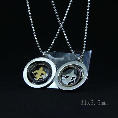 China Fashion High Quality Fashion Stainless Steel Round Shapped Necklace Pendant LPR90 for sale