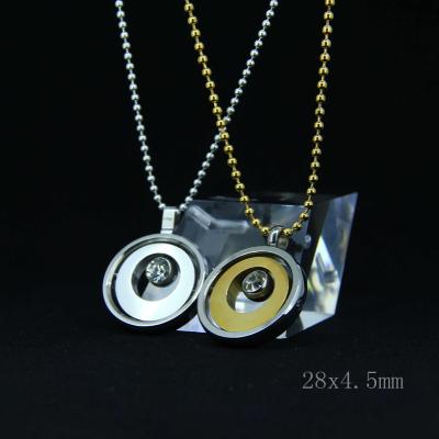 China Fashion High Quality Fashion Stainless Steel Round Shapped Necklace Pendant LPR89 for sale