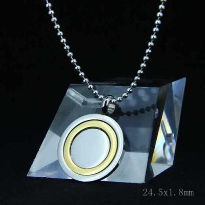 China Fashion High Quality Fashion Stainless Steel Round Shapped Necklace Pendant LPR102 for sale