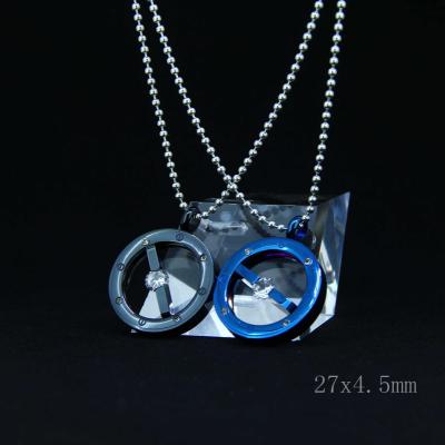 China Fashion High Quality Fashion Stainless Steel Round Shapped Necklace Pendant LPR94 for sale