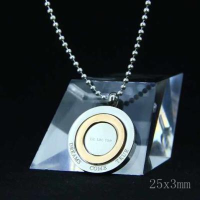 China Fashion High Quality Fashion Stainless Steel Round Shapped Necklace Pendant LPR106 for sale