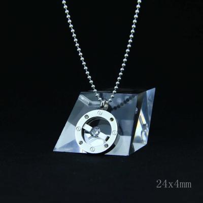 China Fashion High Quality Fashion Stainless Steel Round Shapped Necklace Pendant LPR95 for sale